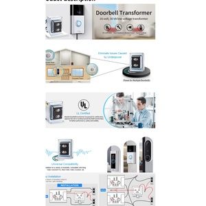 Other | Doorbell Transformer Ring Video Doorbell Pro 16v 3va Hardwired ...